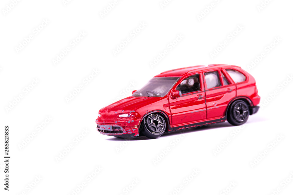 Smashed up and broken from accident or malfunction childrens toy car ...