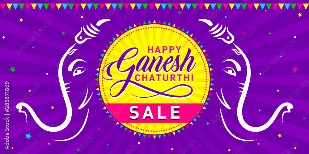 Happy Ganesh Chaturthi Sale. Indian Festival of lord Ganapati Offers ...