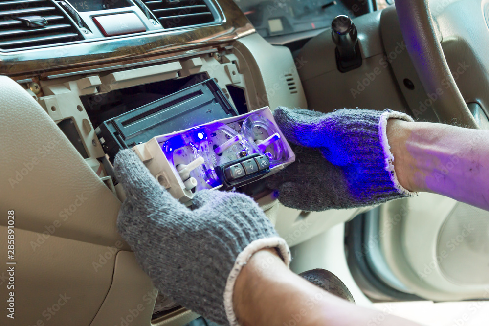 Repairing car front panel, New T5 LED Light blue color, Car service ...