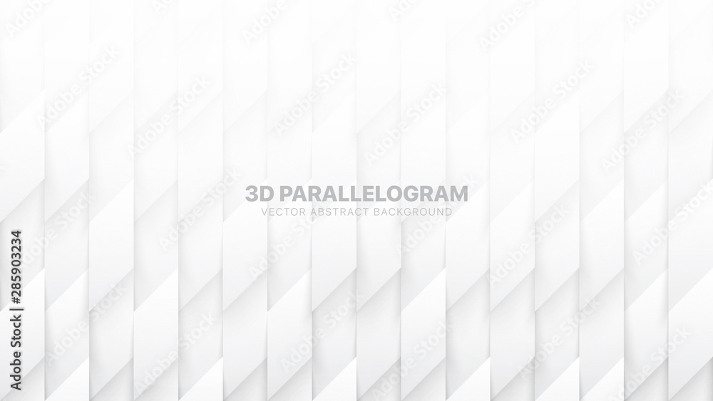 3D Vector Parallelograms Pattern Conceptual Sci-Fi Abstract White Background. Science ...