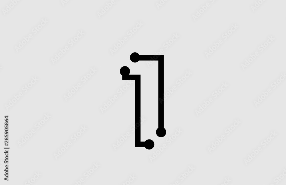 number 1 one logo design with line and dots Stock Vector | Adobe Stock