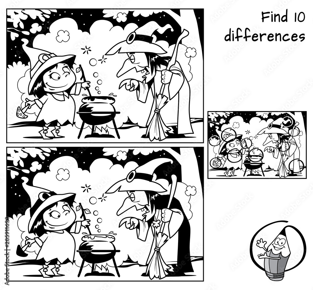 Old Witch Teaches Little Witch To Make A Magic Potion Find 10 old-witch-teaches-little-witch-to-make-a-magic-potion-find-10