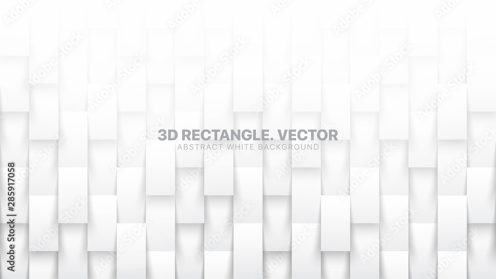 3D Vector Rectangles Pattern Conceptual Sci-Fi Abstract White ...