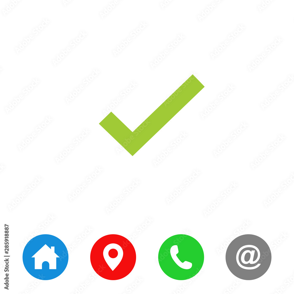Check mark icon symbols vector. symbol for website Computer and mobile ...