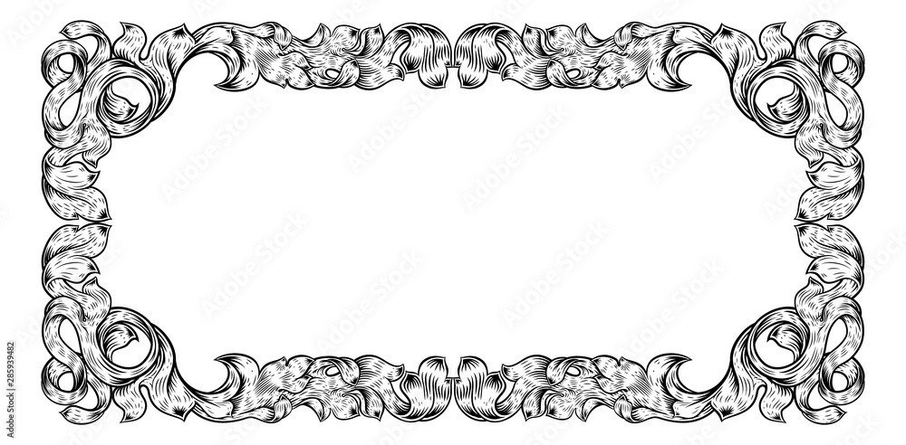 Floral Scroll Border
