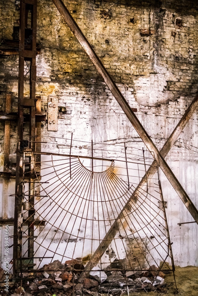 Destroyed factory, abandoned building Stock Photo | Adobe Stock