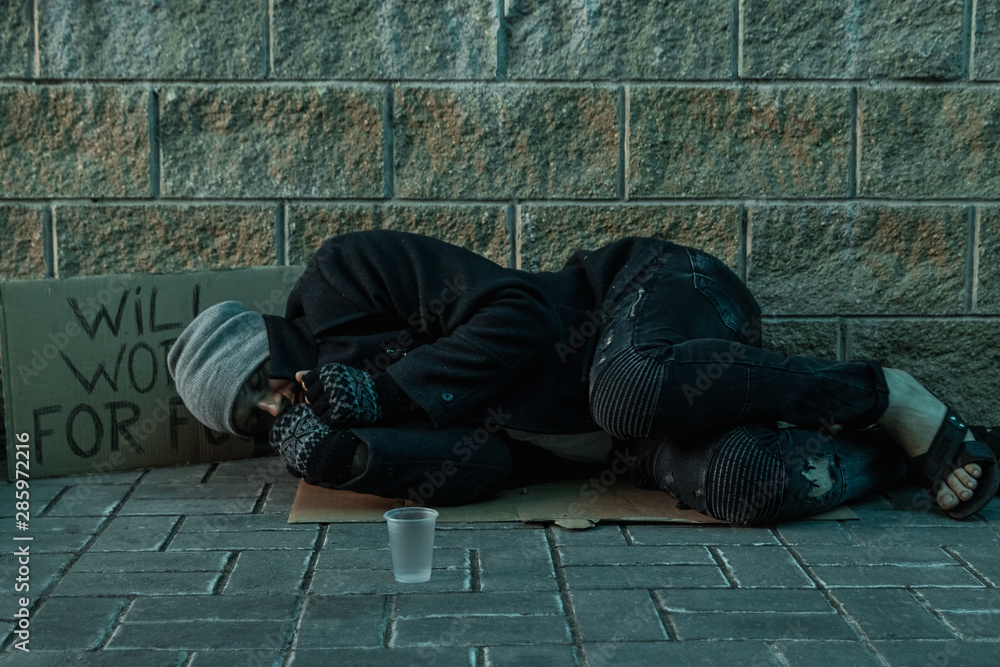 Homeless Person Sleeping