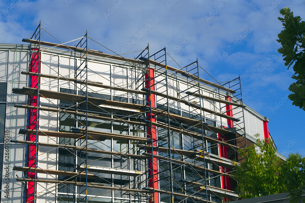 scaffold construction site building renovation structure Stock Photo ...