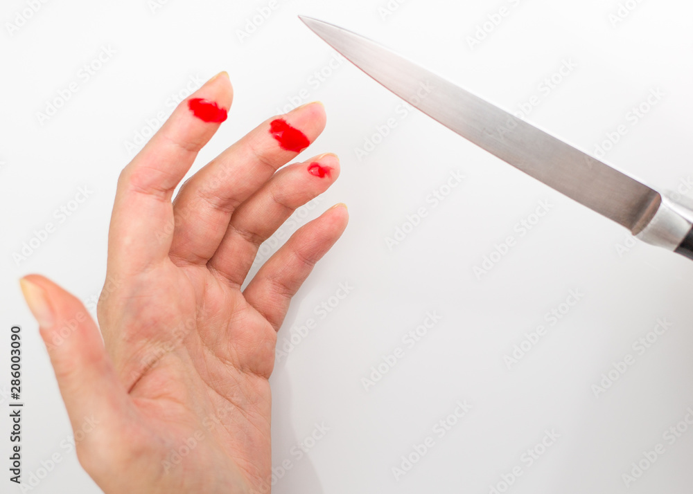 Bleeding Hand With Blade
