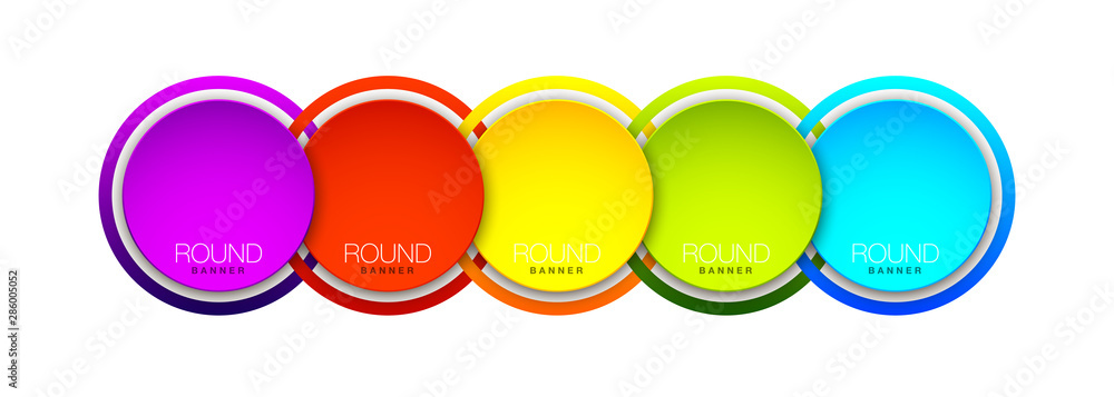 5 components chart make up something. Modern business circle ...