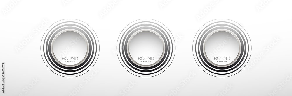 3 components chart make up something. Modern business circle ...
