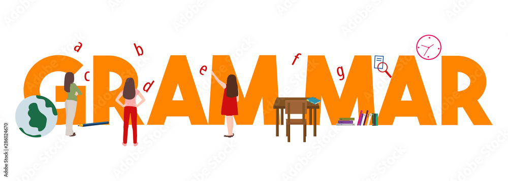 Grammar learn the system and structure of a language. Vector Stock ...