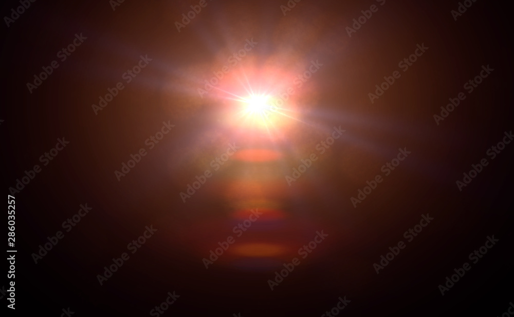 sunny lens flare effect overlay texture, golden format with bokeh ...