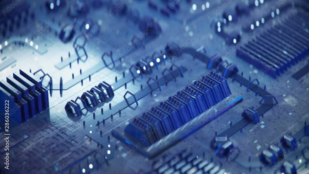 Blue technical plate. Abstract futuristic technology design. Seamless ...