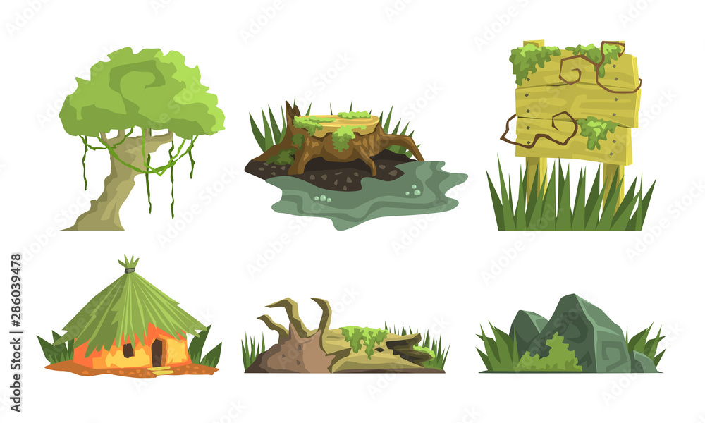 Jungle Elements Vector