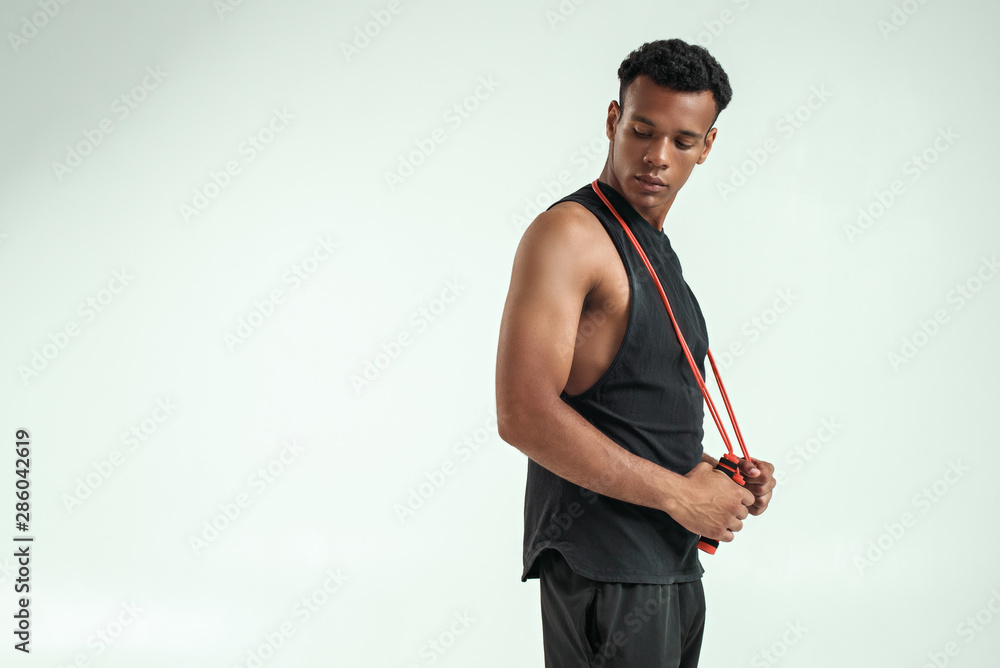 Jumping Holding Shoulders