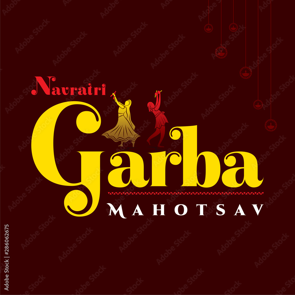 creative Navratri Graba mahotsav poster design Stock Vector | Adobe Stock