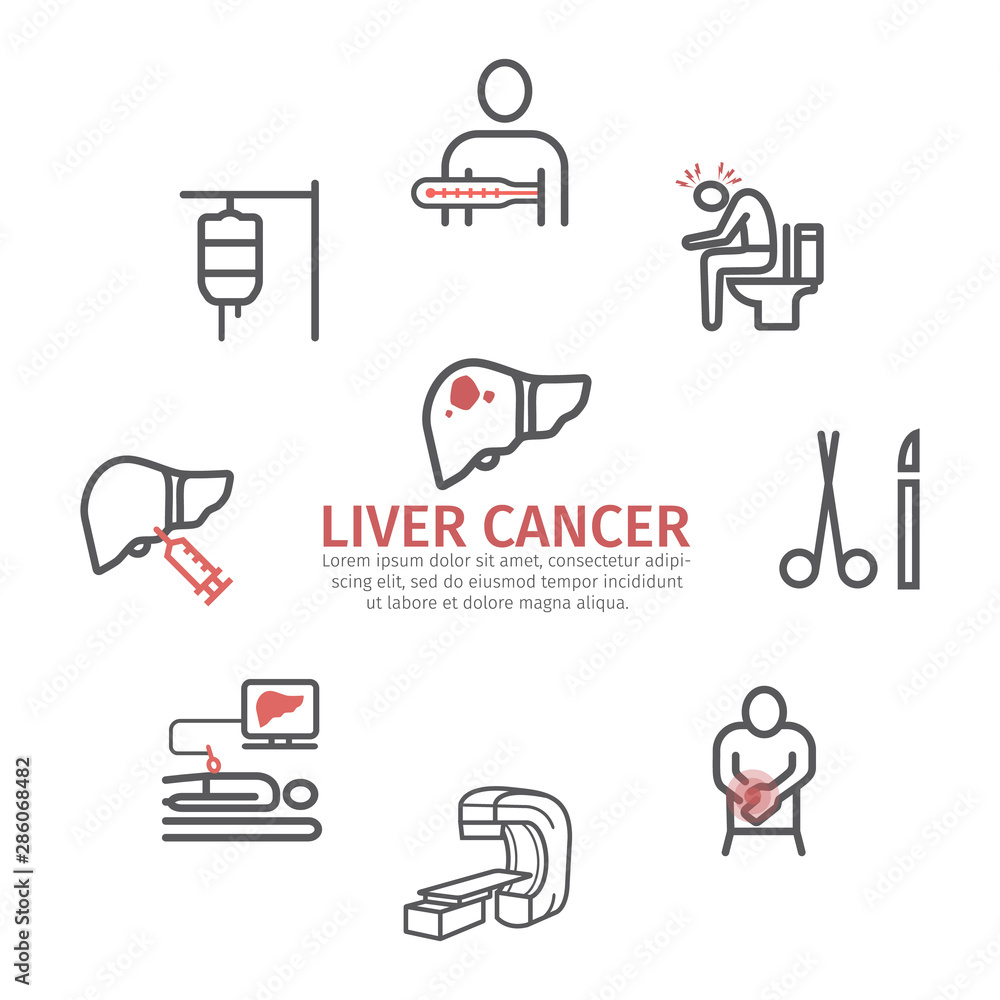Liver Cencer Symptoms banner, poster, advertisement, information ...