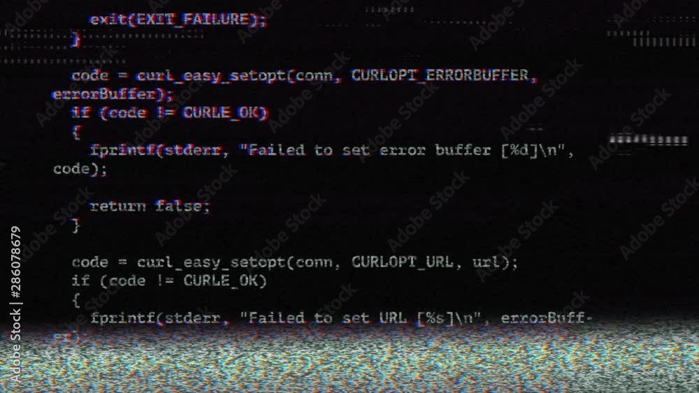 Vidéo Stock Animated source code scrolling, white characters black ...