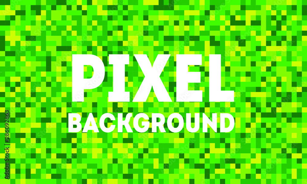 Color pixel background. Green colors vector illustration. Stock Vector ...