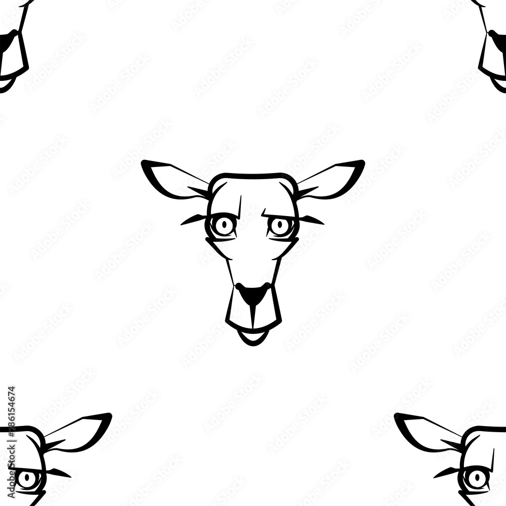 Funny cartoon dear character. Seamless pattern. Design template for ...