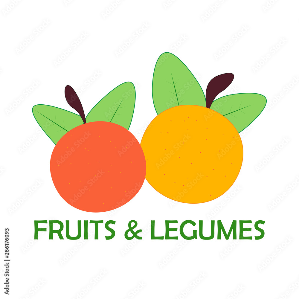 Fruits et légumes Stock Vector | Adobe Stock