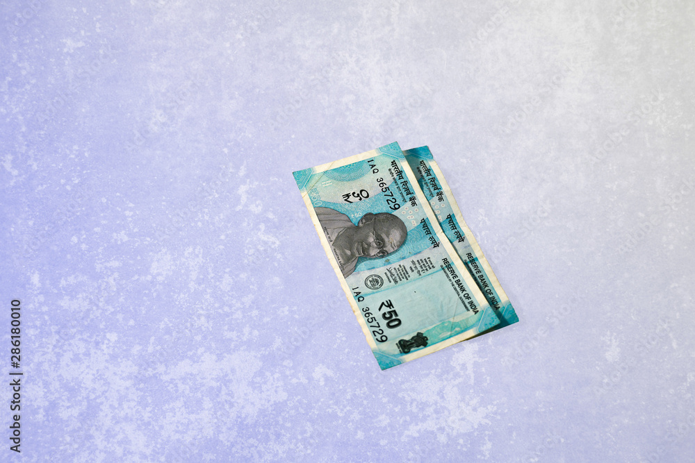 Stained & wrinkled Modern Indian Fifty Rupee Currency Notes Stock Photo ...