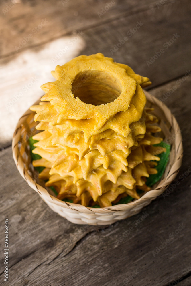 Tree cake. Baumkuchen. Traditional Germany and Lithuania layered cake ...