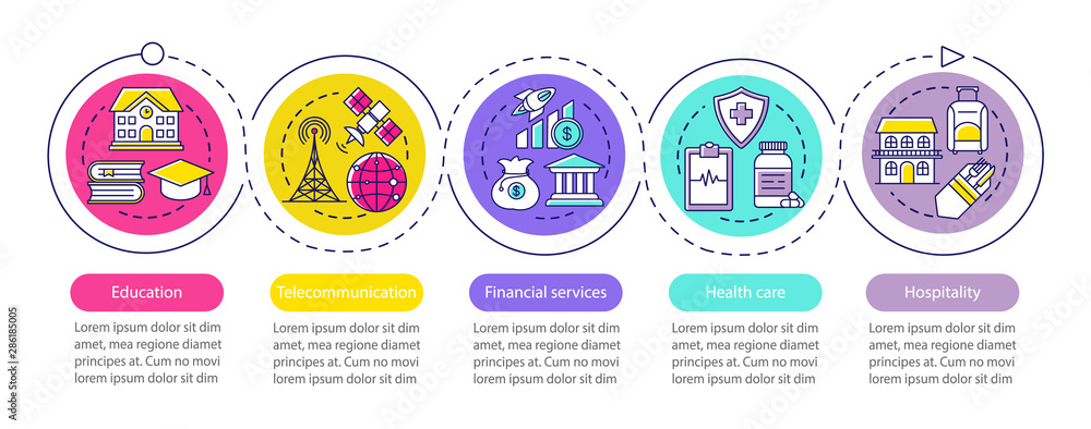 Social services vector infographic template. Business presentation ...