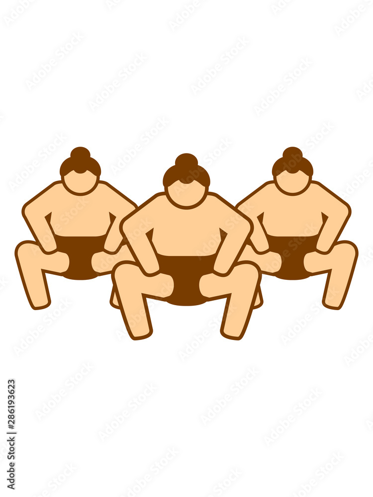 sumoringer 3 freunde team crew piktogram clipart sport sumo ringer ...