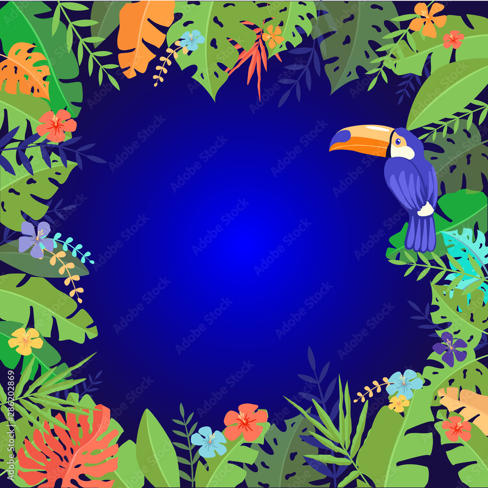 Fondo Tropical Stock Vector | Adobe Stock