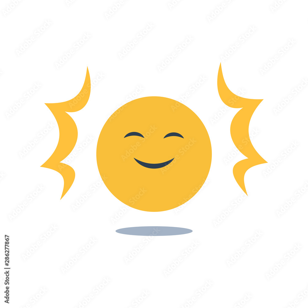 Positive thinking, good experience feedback, happy face, optimism ...