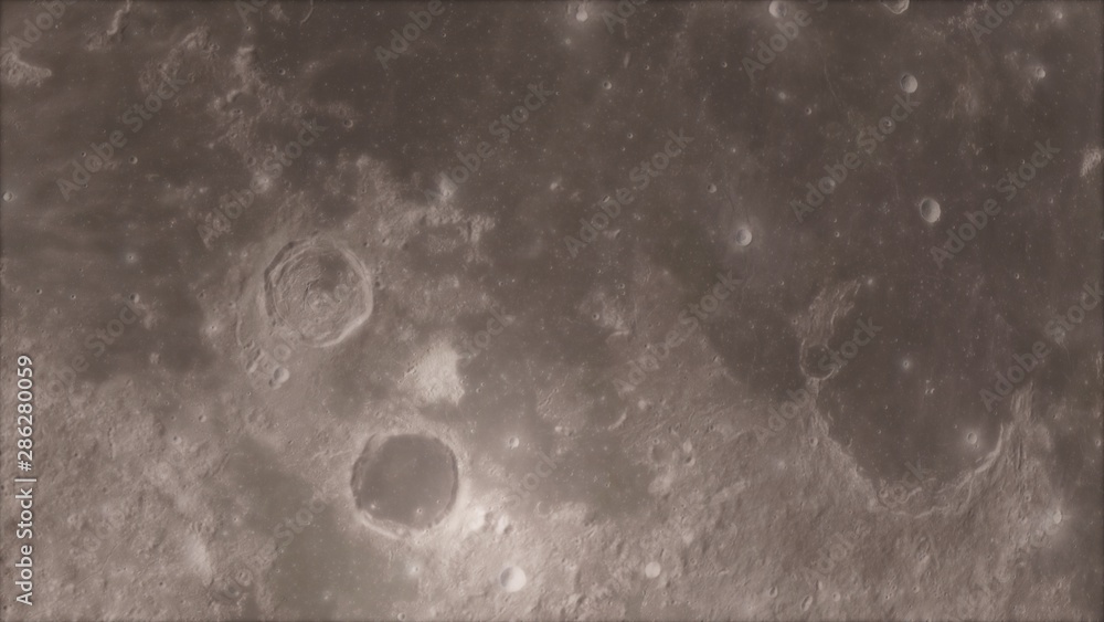 3d render, Moon high resolution image, 4k in outer space, Surface. High ...