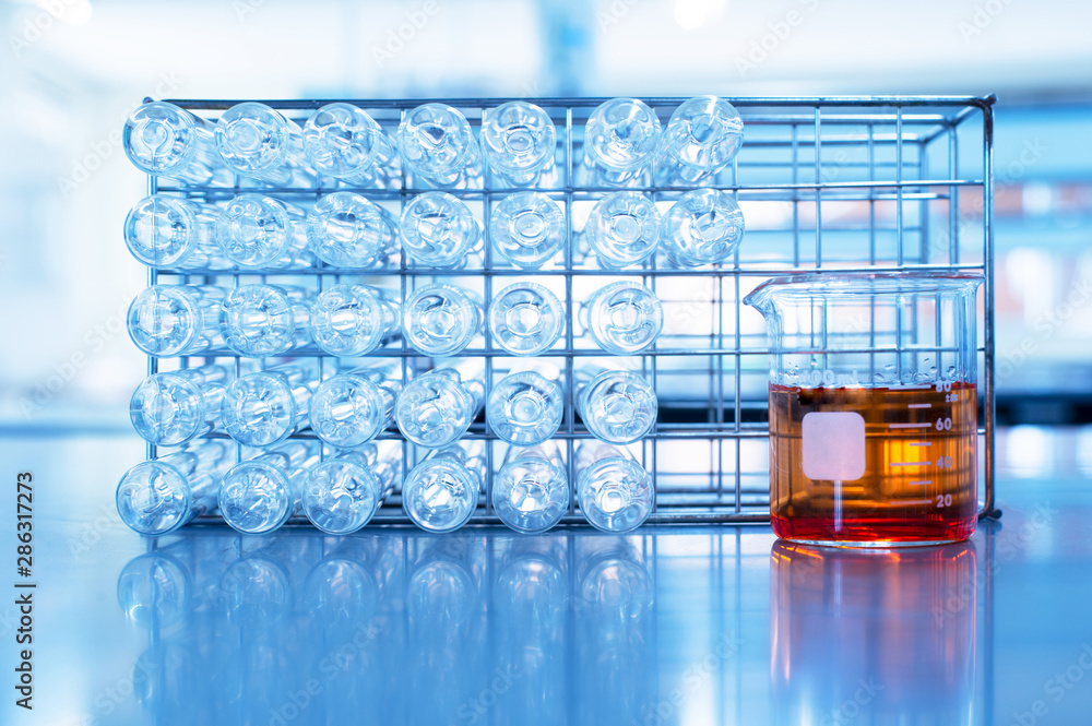 Test Tube With Orange Solution