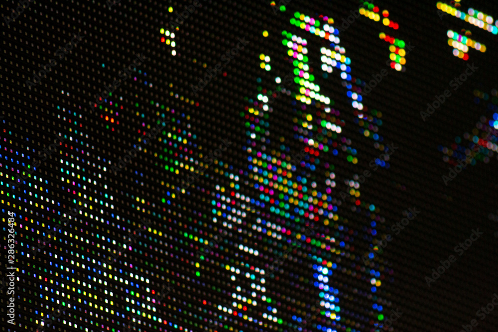 RGB LED Pixel Pitch - Red Green Blue - Color Mixing LEDS. Perspective ...