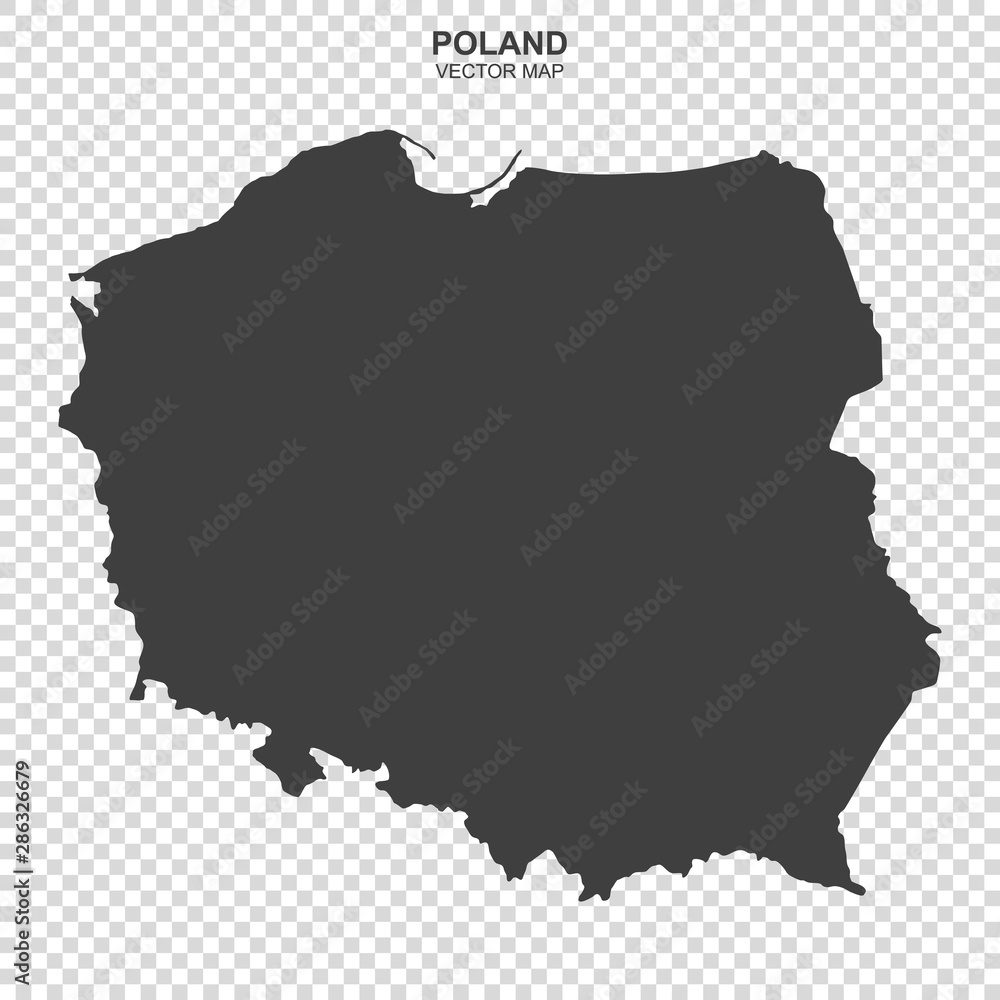 vector map of Poland on transparent background Stock Vector | Adobe Stock