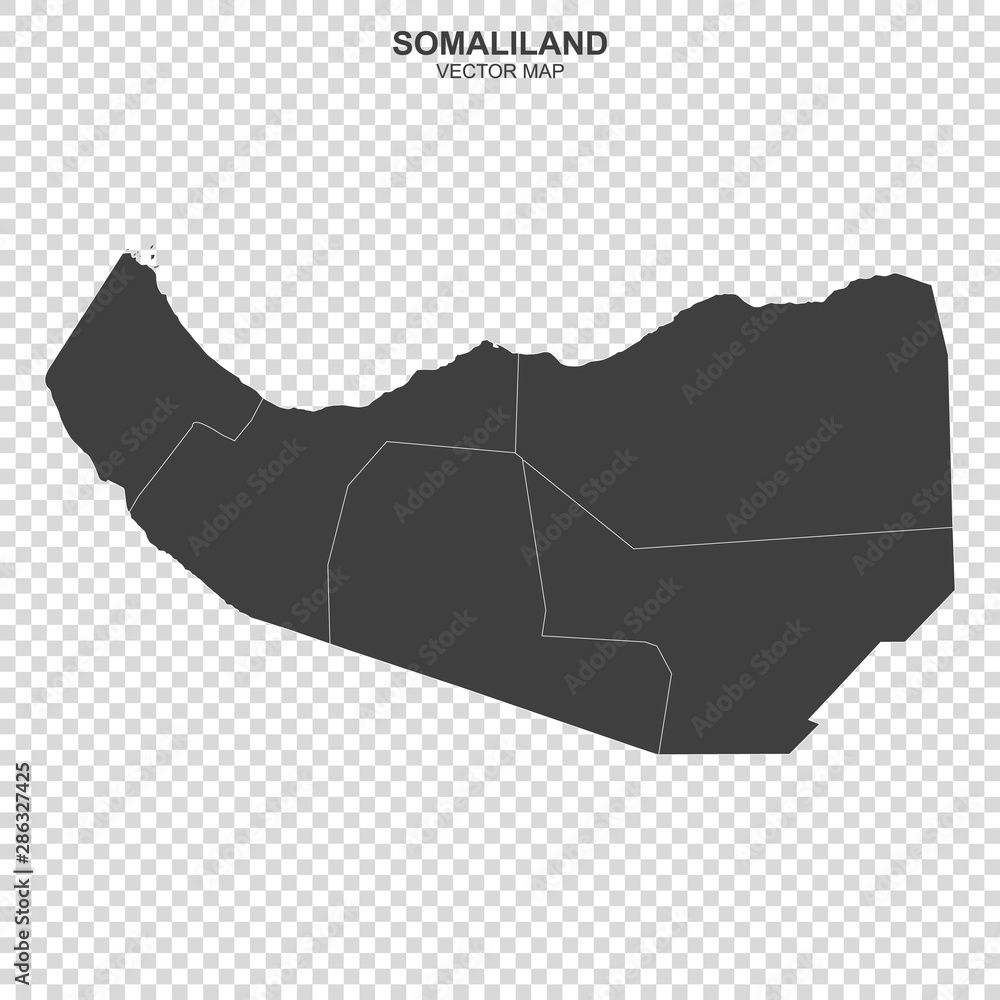 vector map of Somaliland on transparent background Stock Vector | Adobe ...