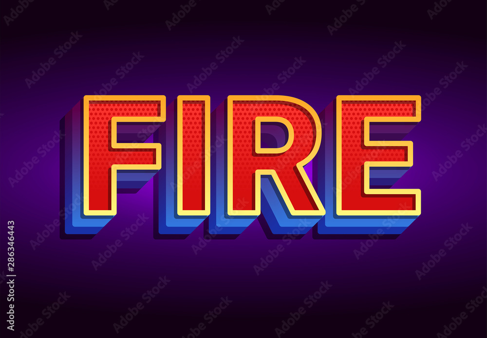 Textured Red Text Effect Stock Template | Adobe Stock