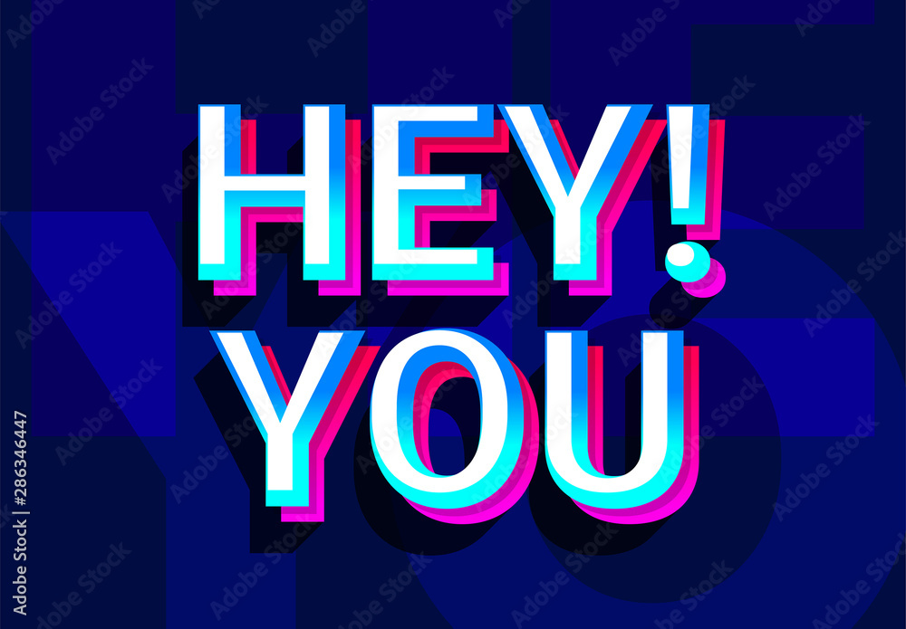 Double Layered Text Effect Stock Template | Adobe Stock