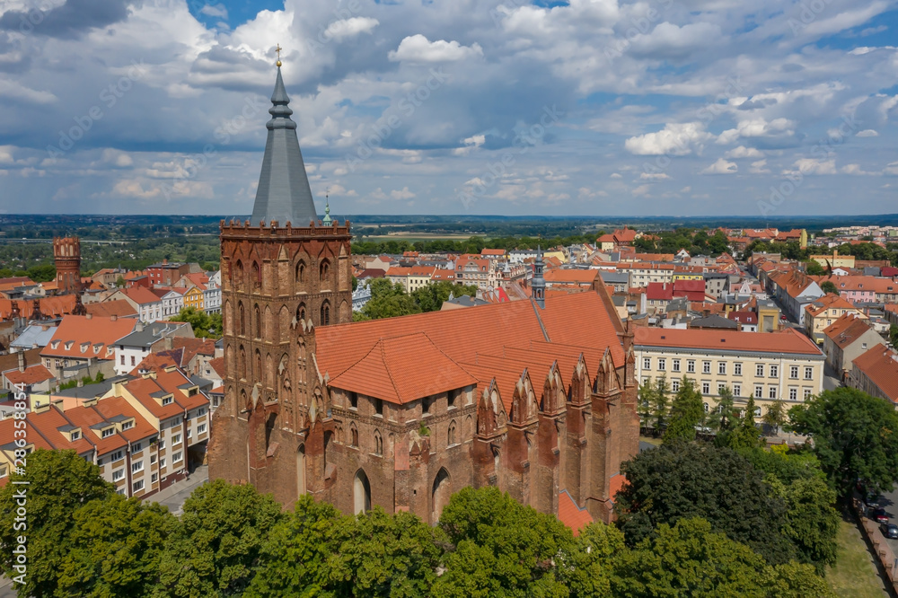 Gothic Cathedral in a small medieval town in Europe Stock Photo | Adobe ...