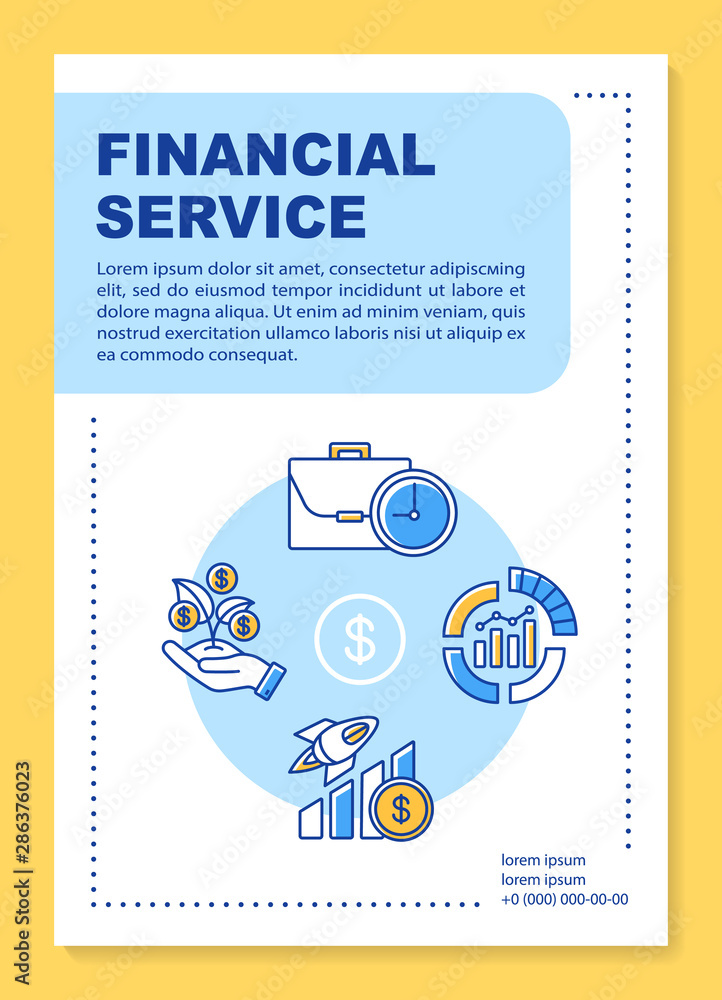 Financial service poster template layout. Accounting, banking industry ...