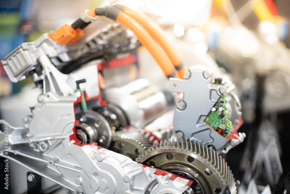 Engine sprocket And electronic circuit boards for control.soft focus ...