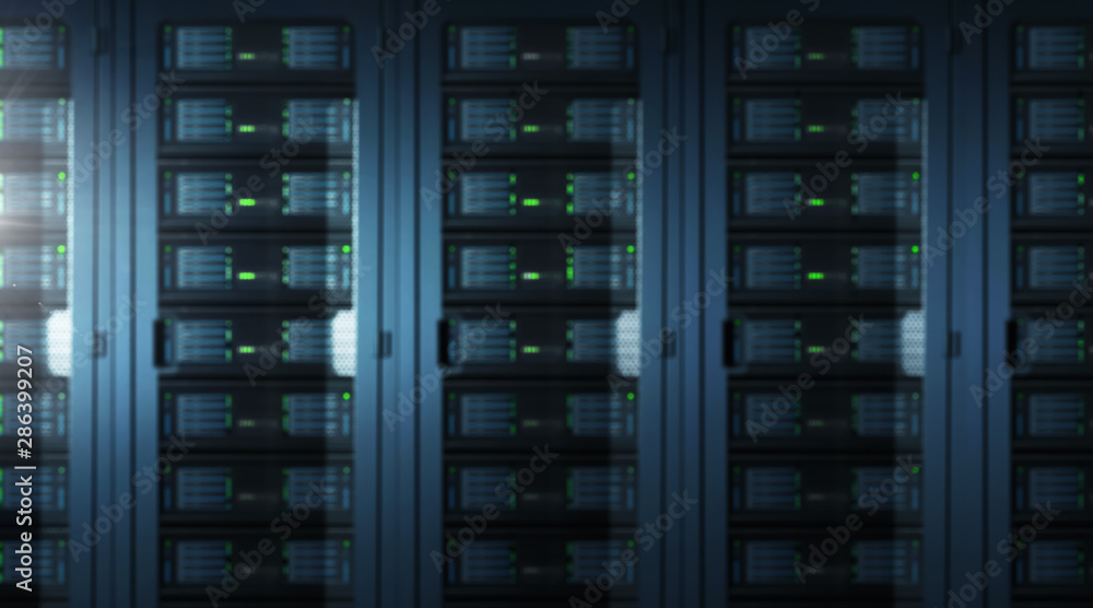 Abstract blur server room background Stock Photo | Adobe Stock