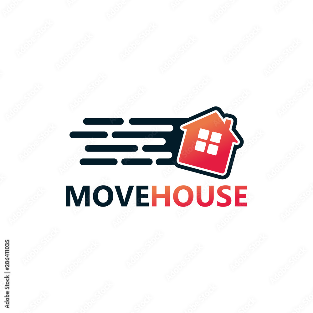 Move House Logo Template Design Vector, Emblem, Design Concept ...