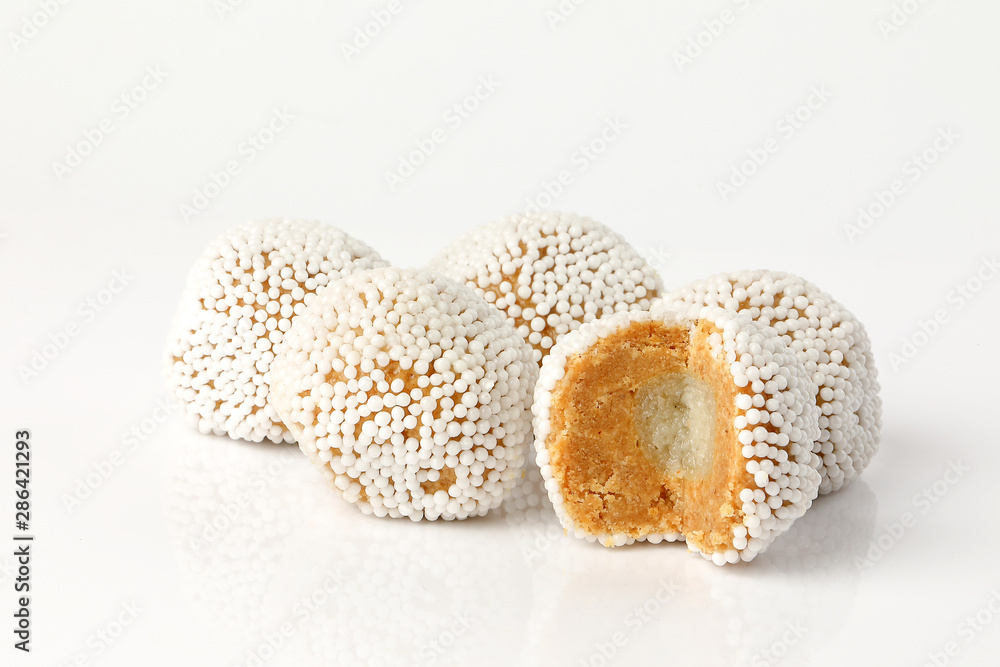 Rosokodom traditional Bengali sugar milk sweet desert on white ...