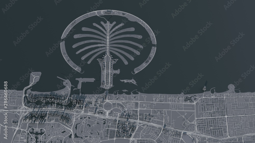 Palm Jumeirah Map