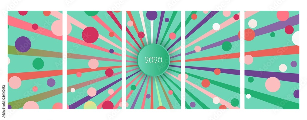 Vecteur Stock Social media stories banners set, story, texture with ...