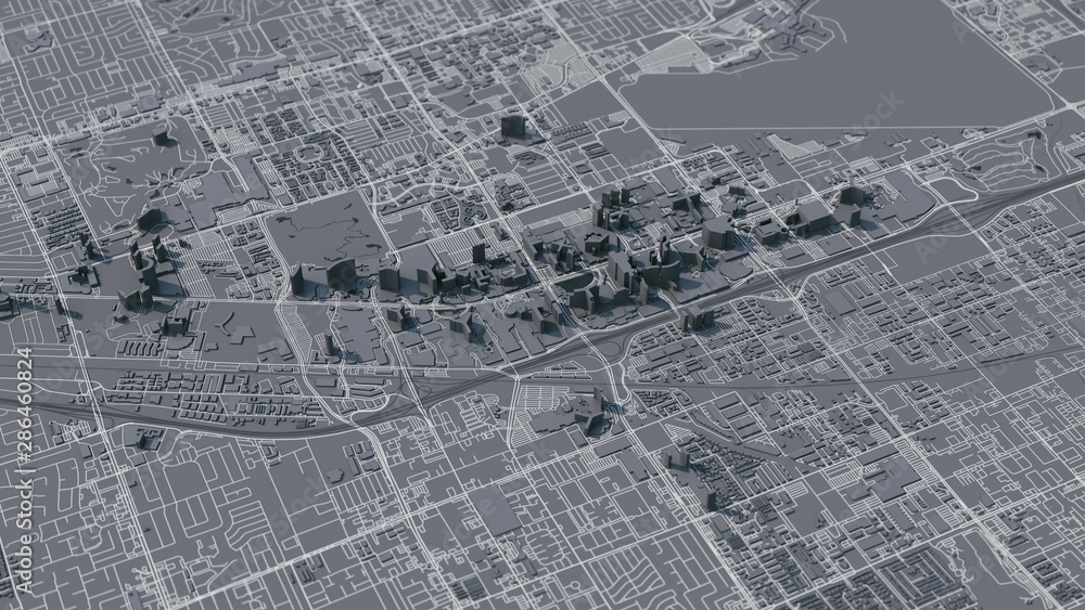 Las Vegas city 3d map. 3d map of Vegas. Las Vegas map. Stock ...