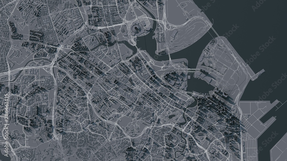 Singapore map, satellite view Stock Illustration | Adobe Stock