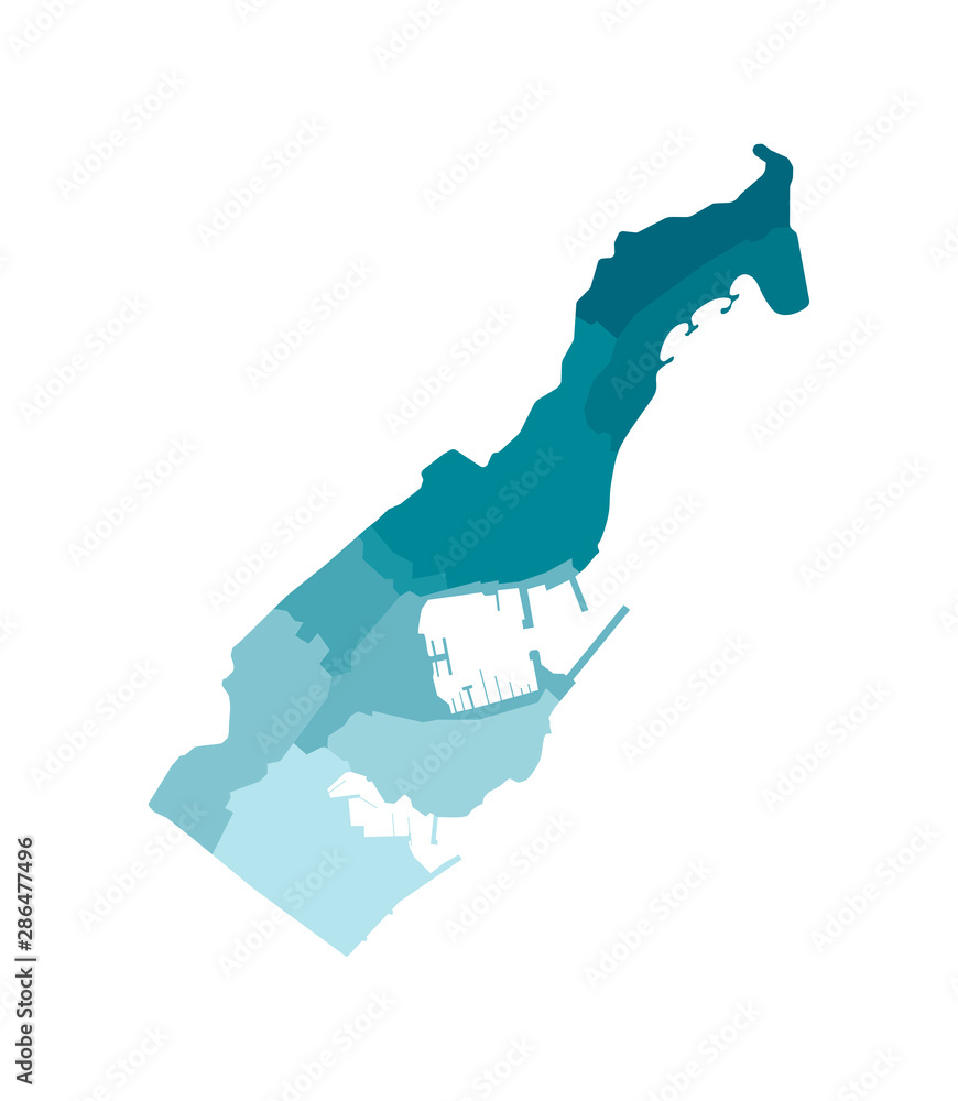 Vector isolated illustration of simplified administrative map of Monaco ...